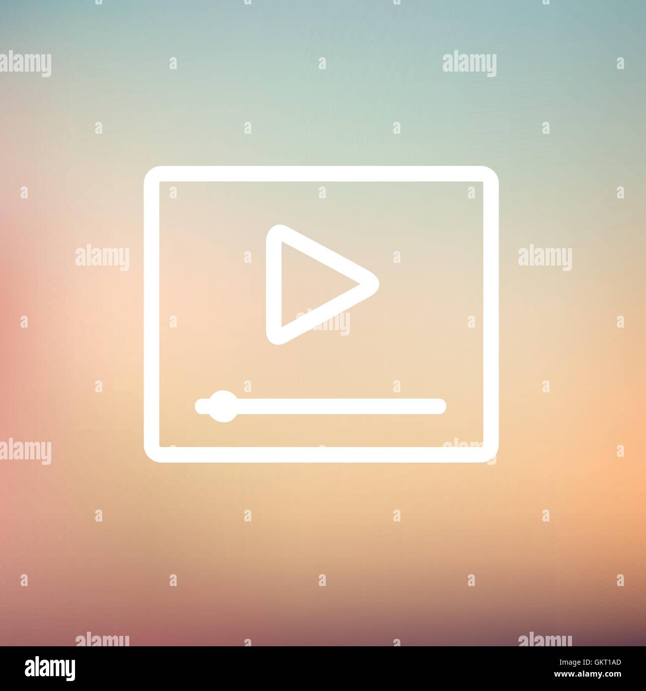 Play button with fast forward thin line icon Stock Vector Image & Art ...