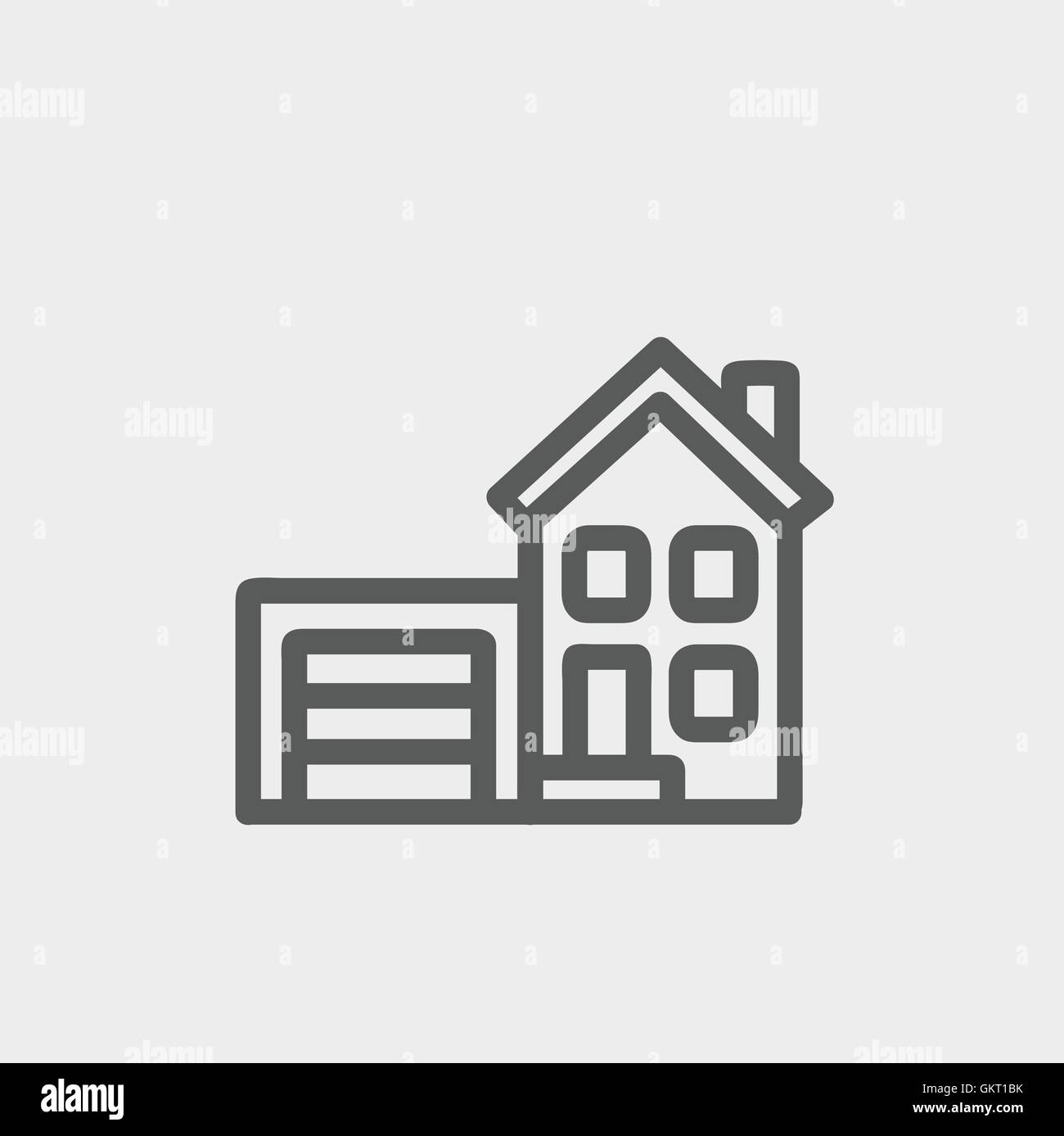 Home icon linear vector Stock Vector Images - Alamy