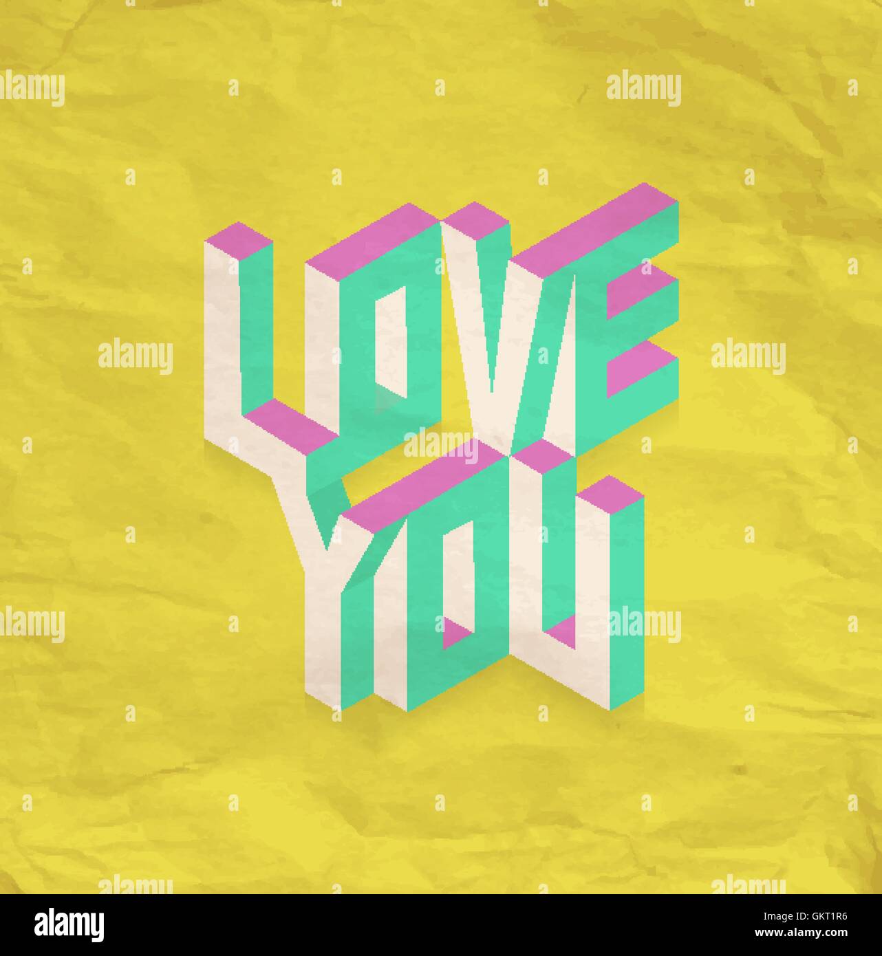 Isometric Love You quote background Stock Vector Image & Art - Alamy