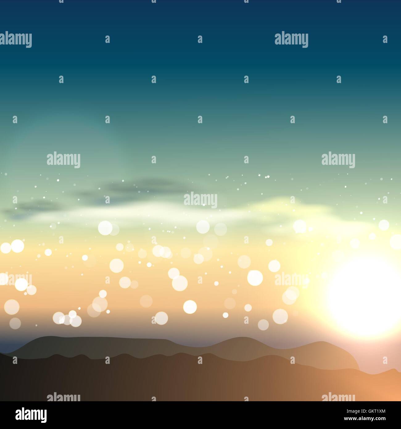 Natural background with sunset in vector Stock Vector Image & Art - Alamy
