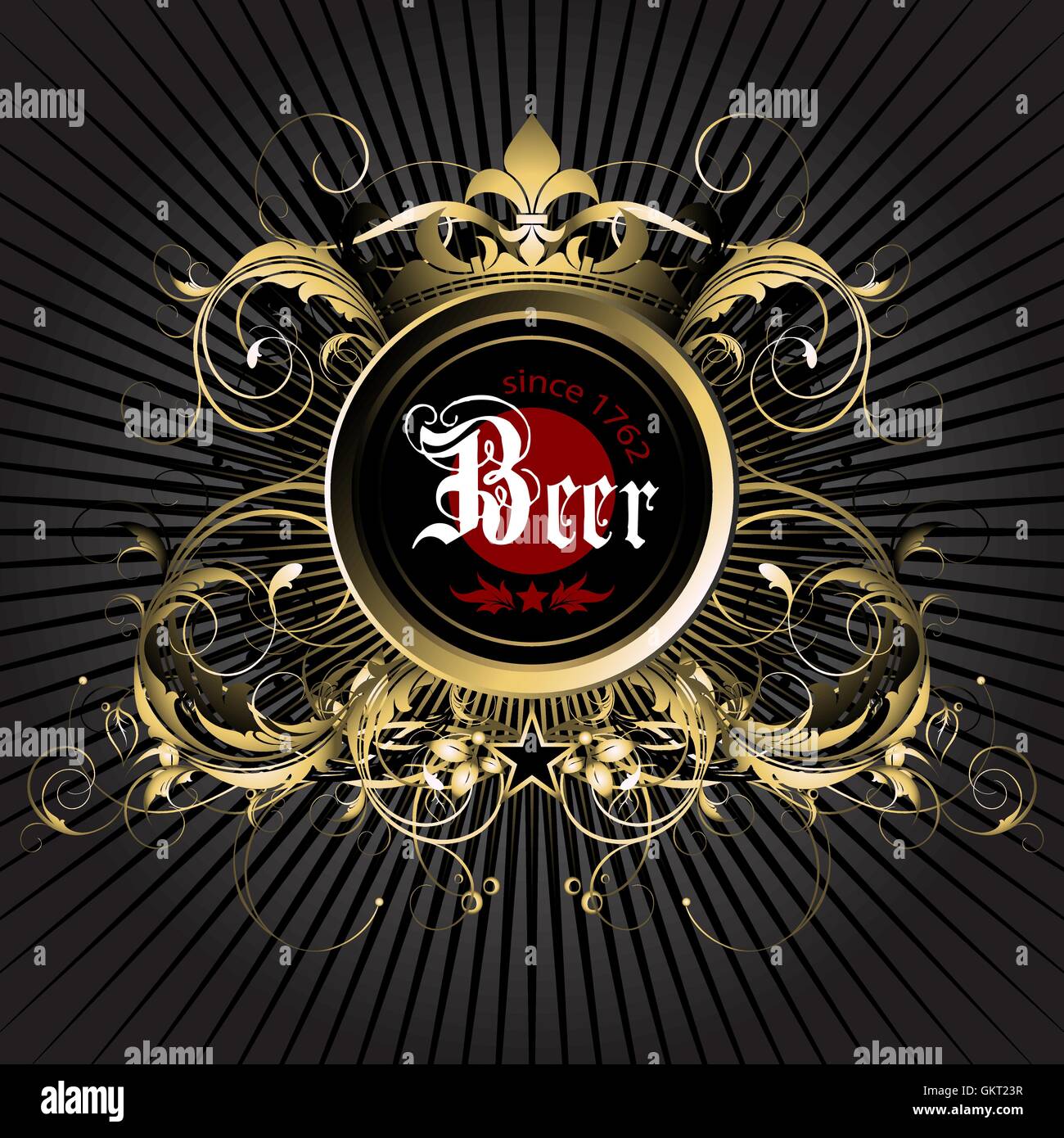 Beer label art Stock Vector Images - Alamy