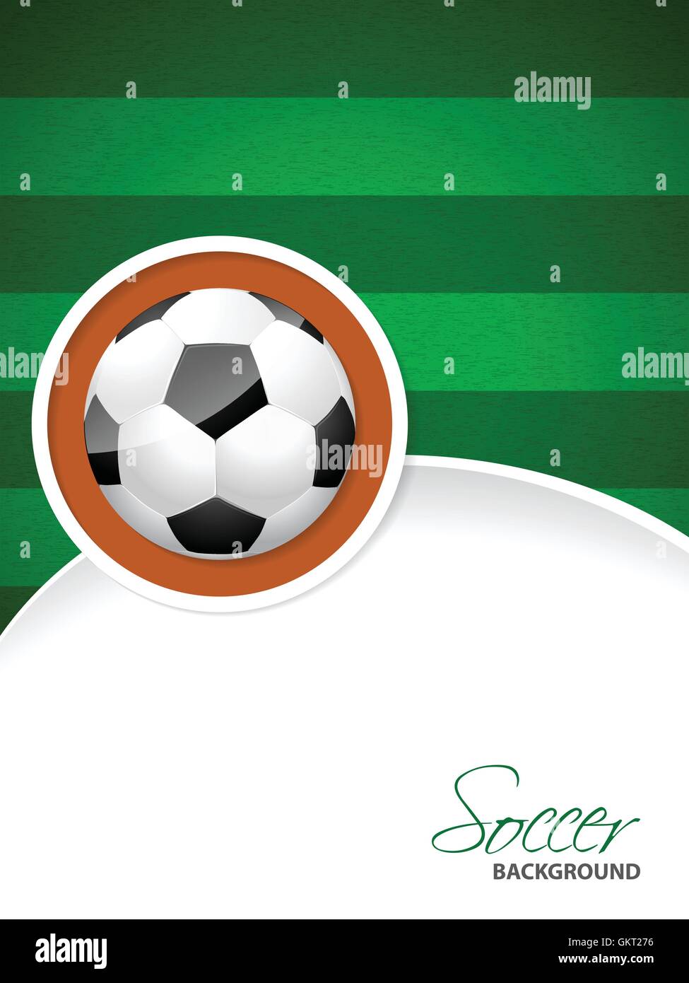 Soccer brochure with soccer ball sticker Stock Vector Image & Art - Alamy