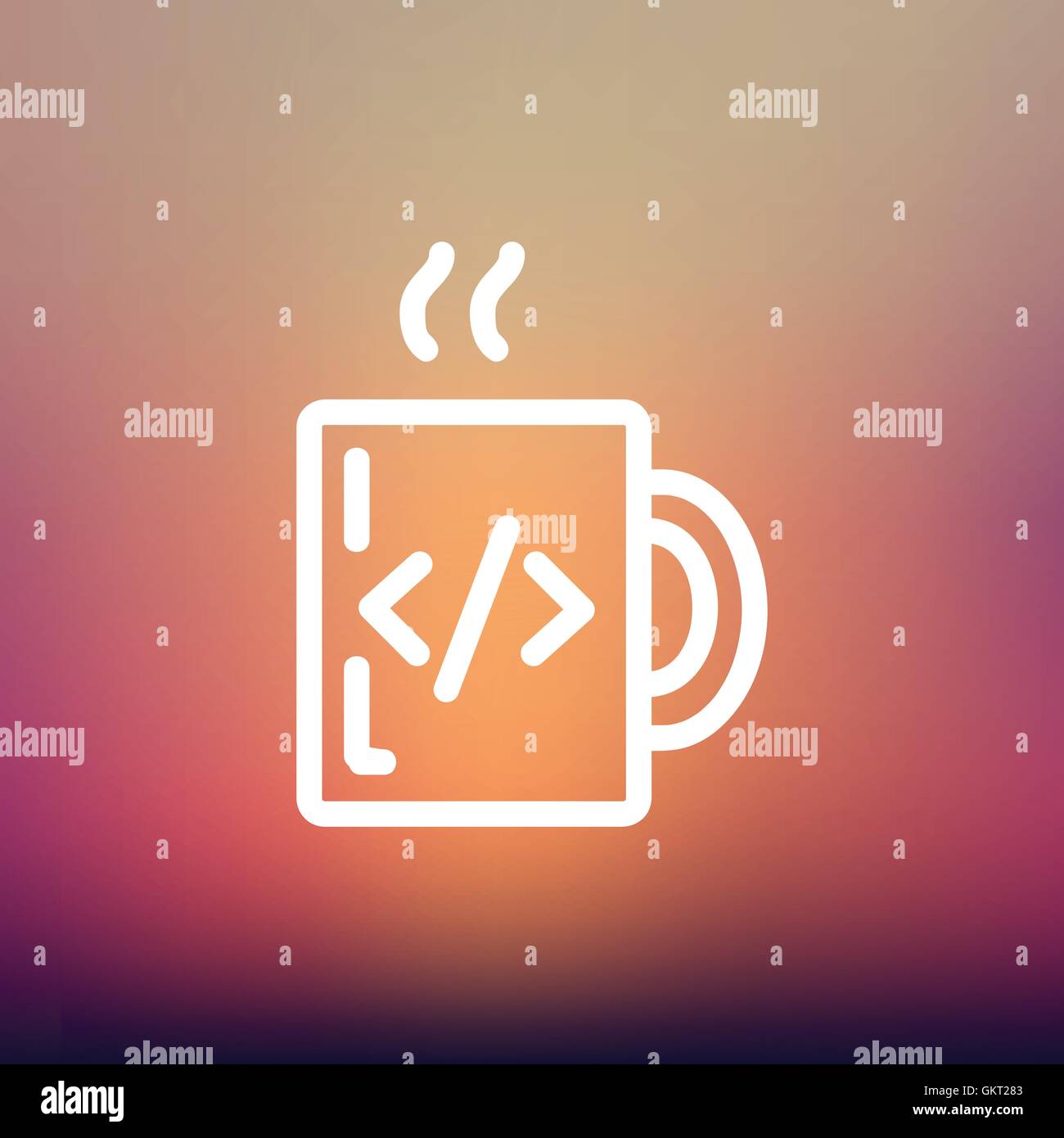 Mug hot drink outline Stock Vector Images - Alamy