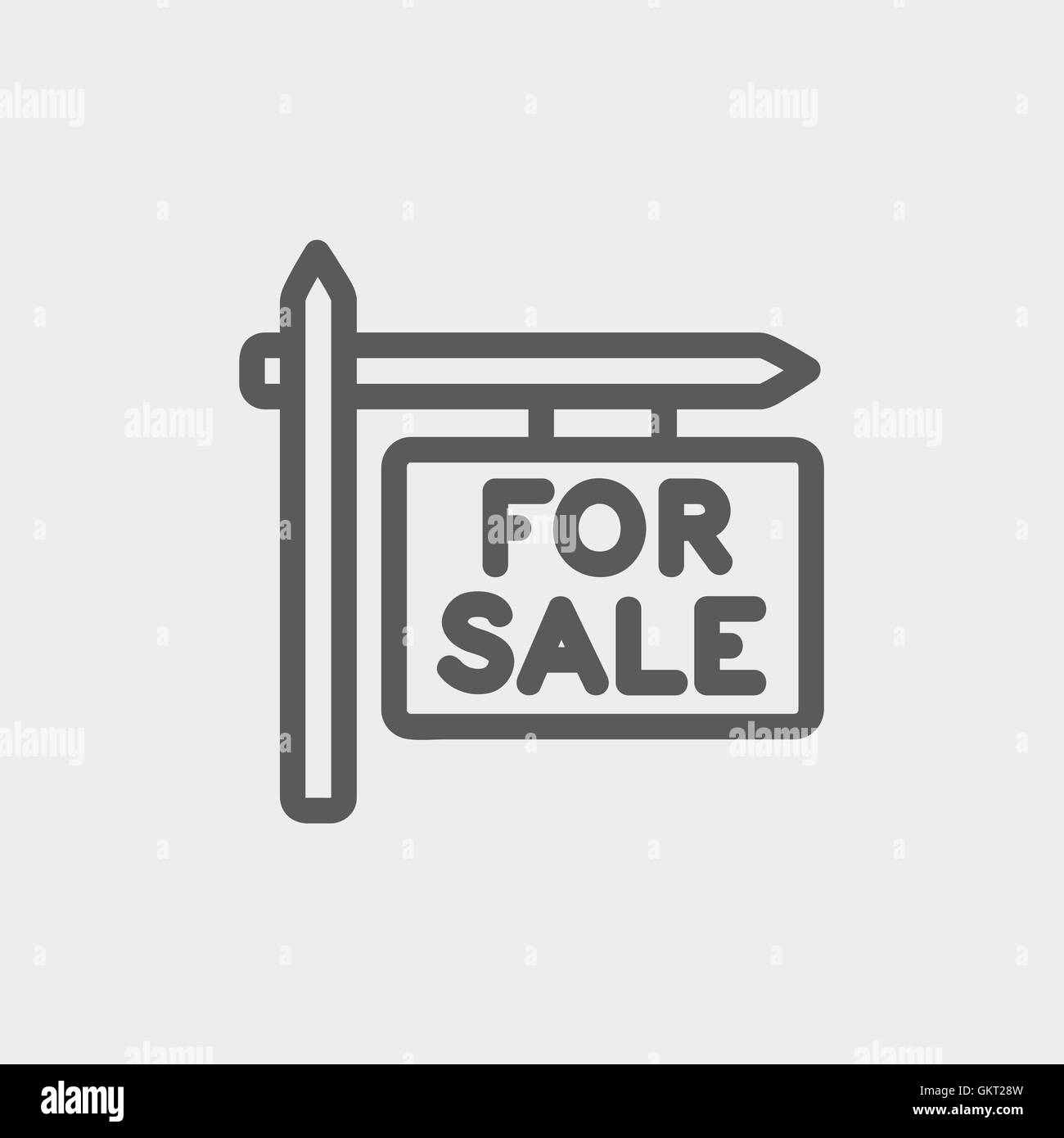 For sale sign thin line icon Stock Vector Image & Art - Alamy