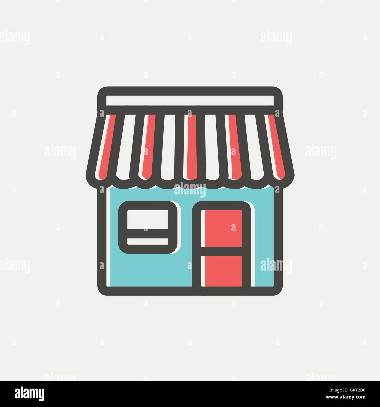 Store stall thin line icon Stock Vector Image & Art - Alamy
