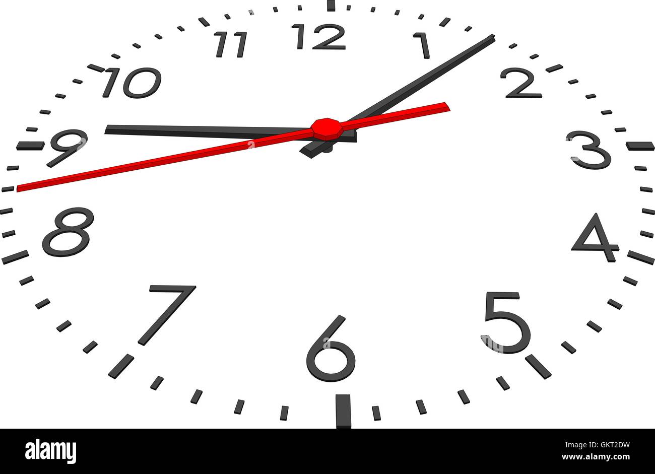 Clock face hands numbers Stock Vector Images - Alamy