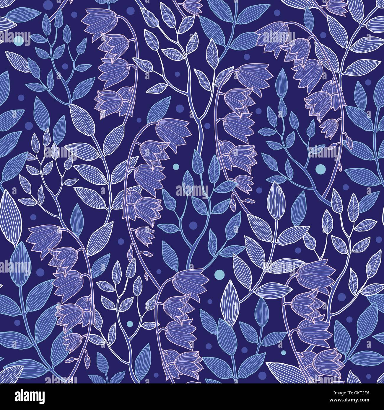 Vector night forrest floral seamless pattern Stock Vector Image & Art ...