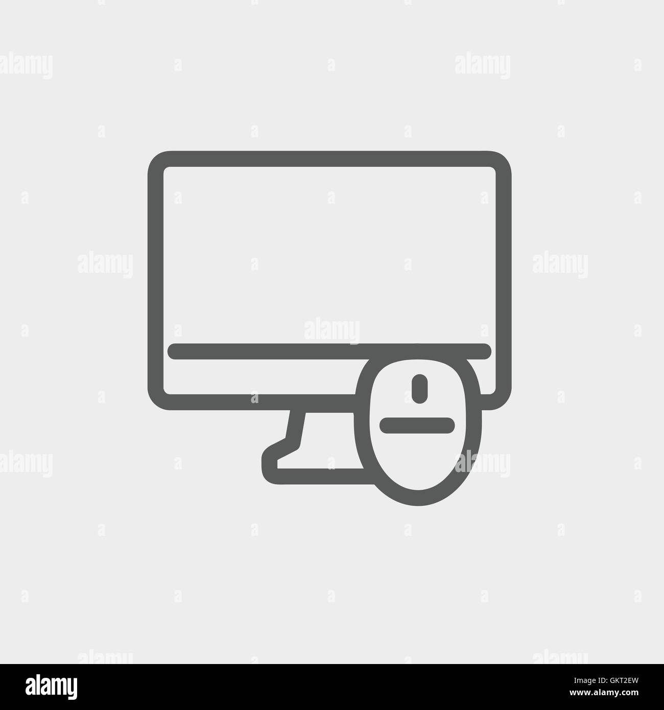 Computer network thin line Stock Vector Images - Alamy