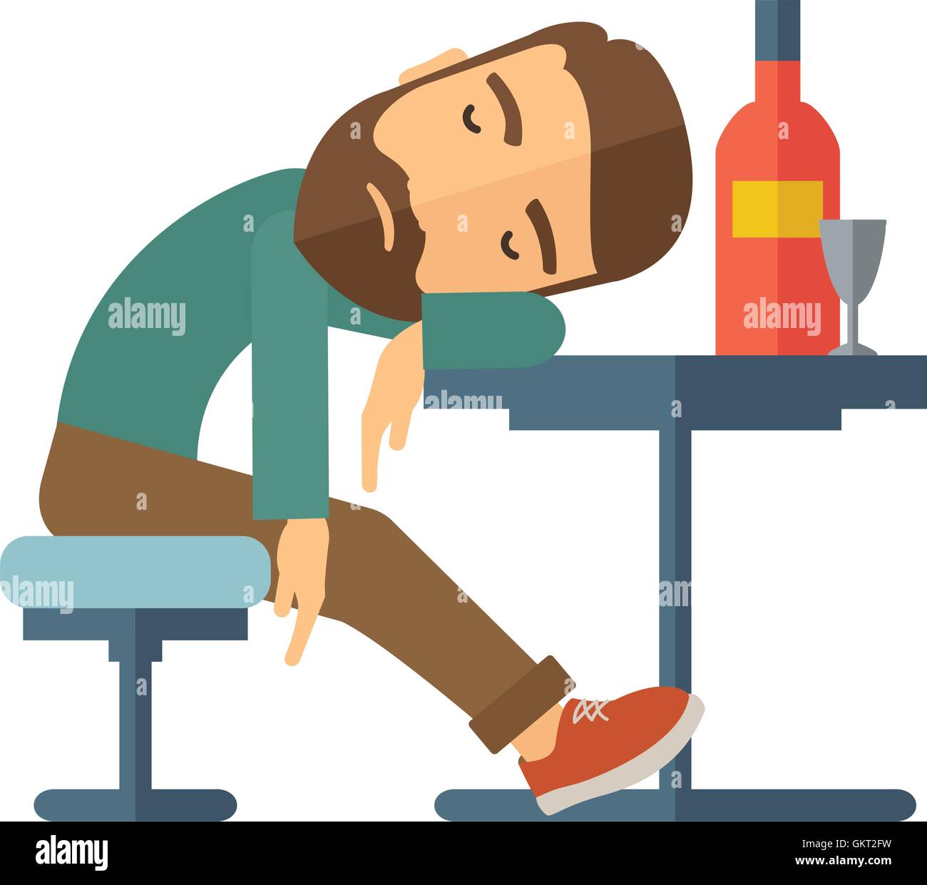 Drunk drinker bar Stock Vector Images - Alamy