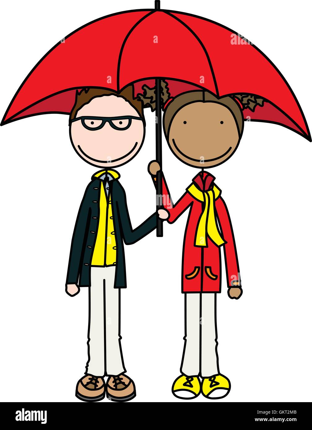 Kids standing smiling Stock Vector Images - Alamy