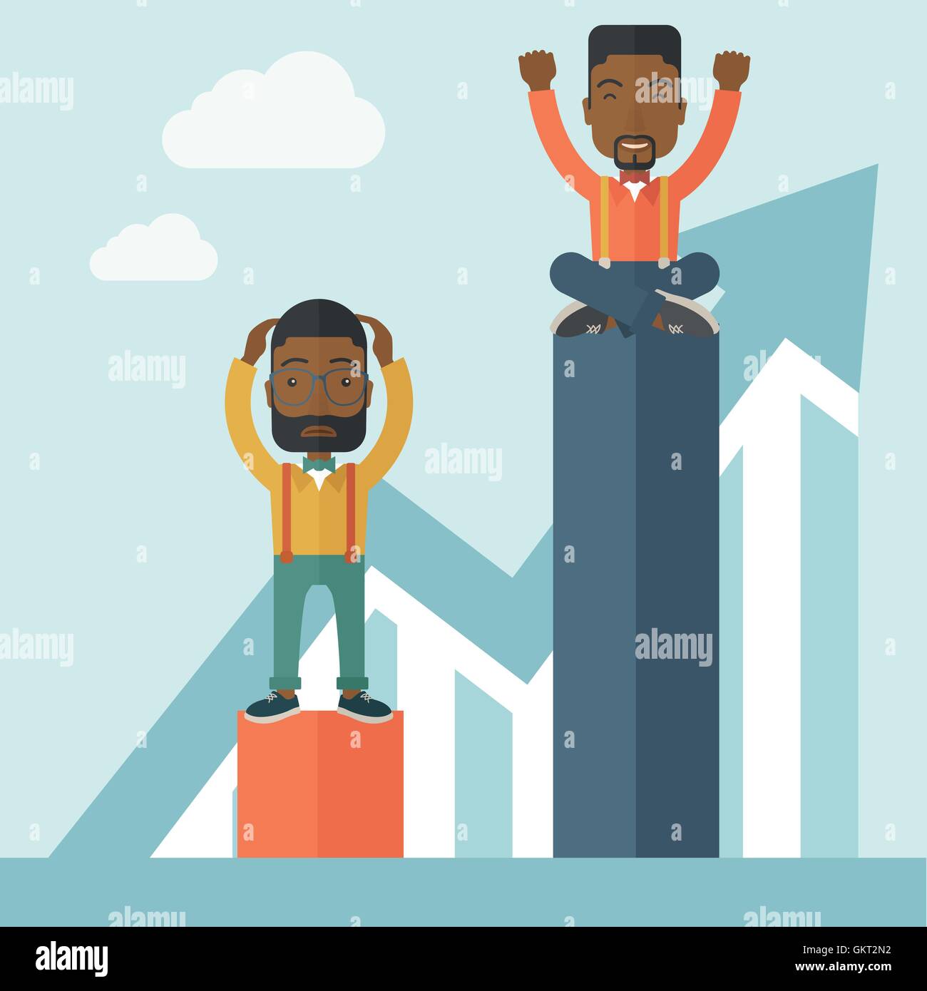 Business cartoon two businessmen Stock Vector Images - Alamy