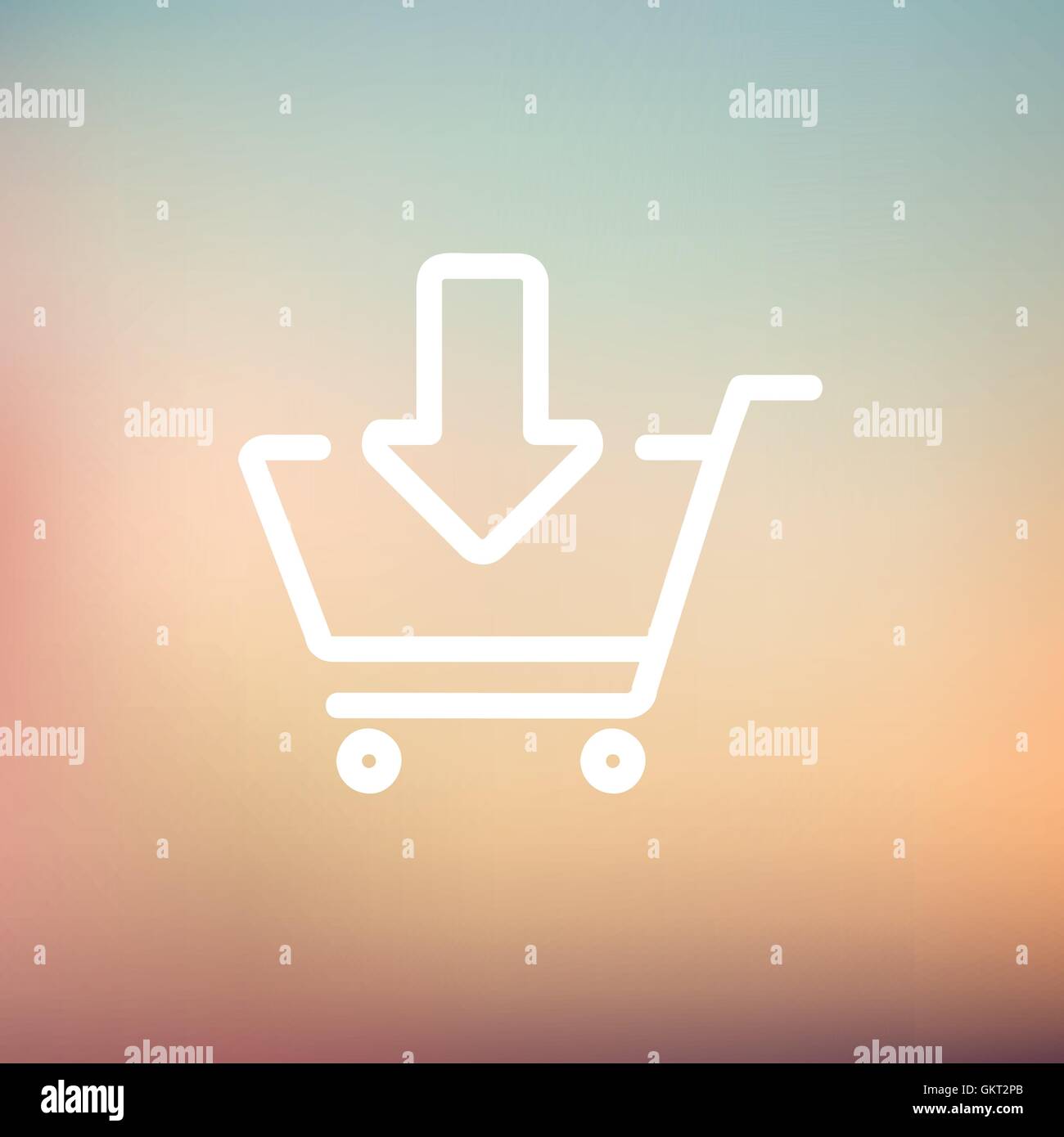 Remove from shopping cart thin line icon Stock Vector Image & Art - Alamy