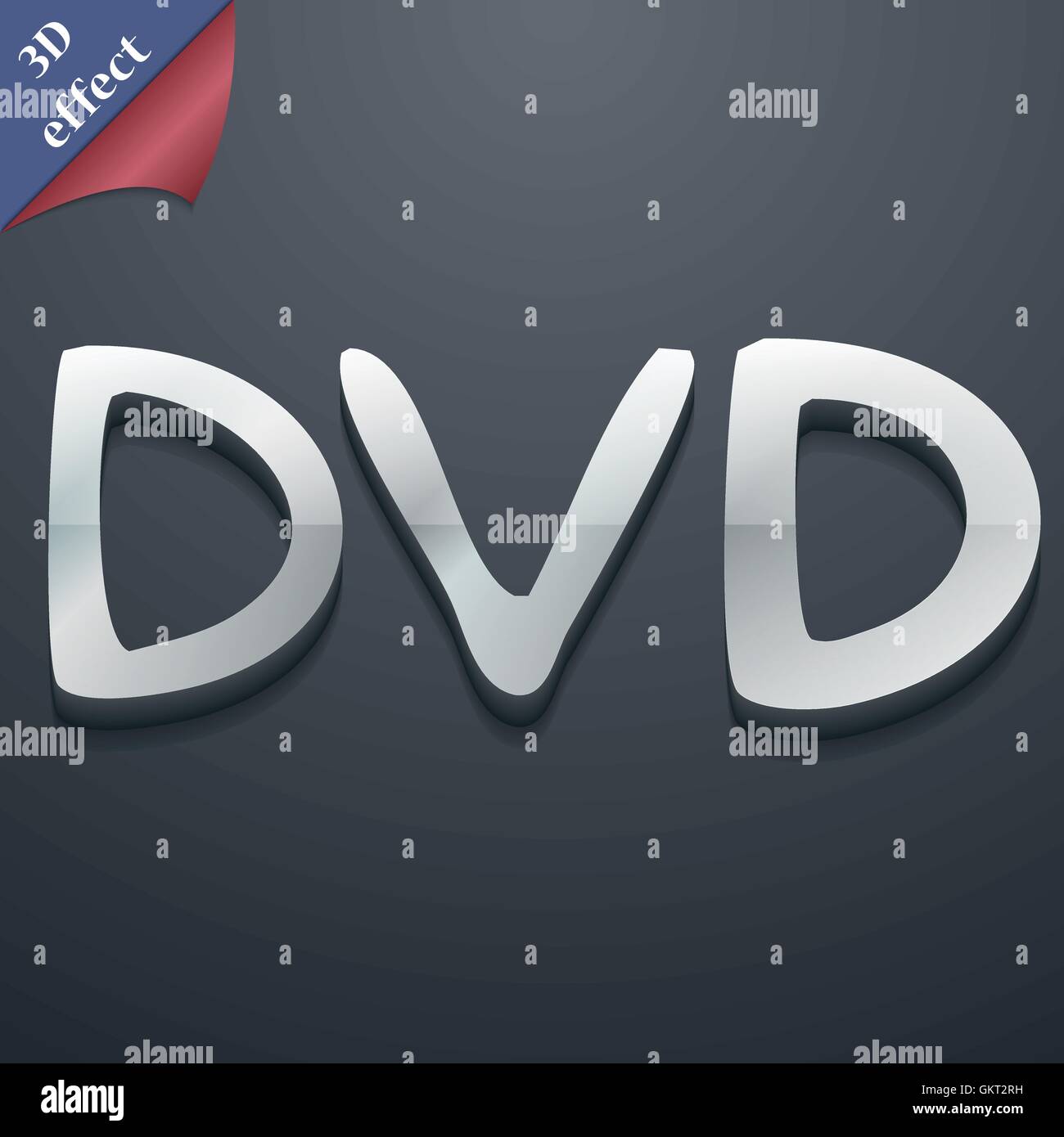 dvd icon symbol. 3D style. Trendy, modern design with space for your ...