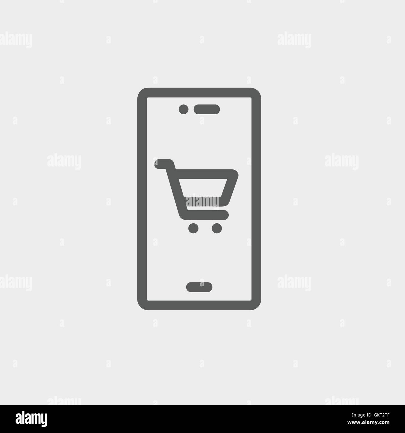 Map and location of shopping cart thin line icon Stock Vector Image ...