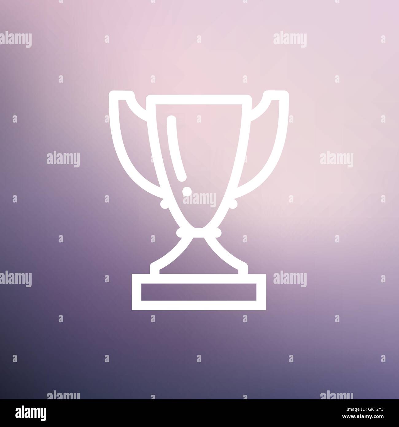 Trophy icon linear thin Stock Vector Images - Alamy