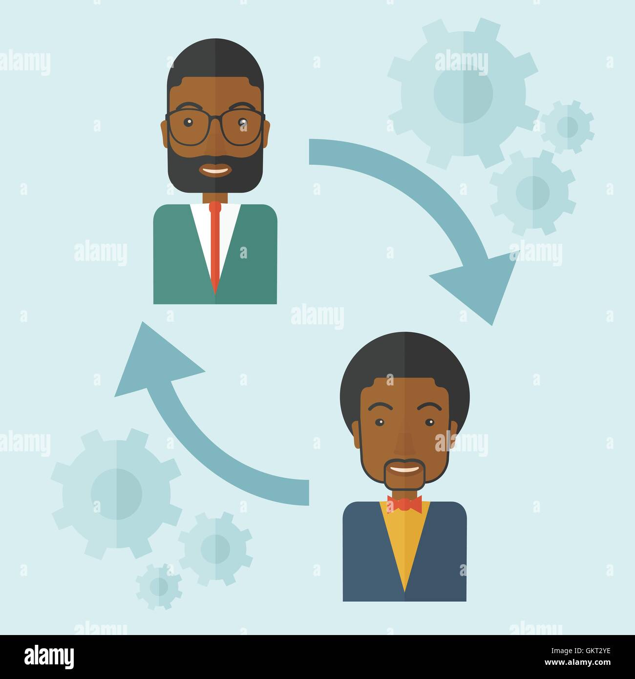 Two men in exchanging ideas Stock Vector Image & Art - Alamy