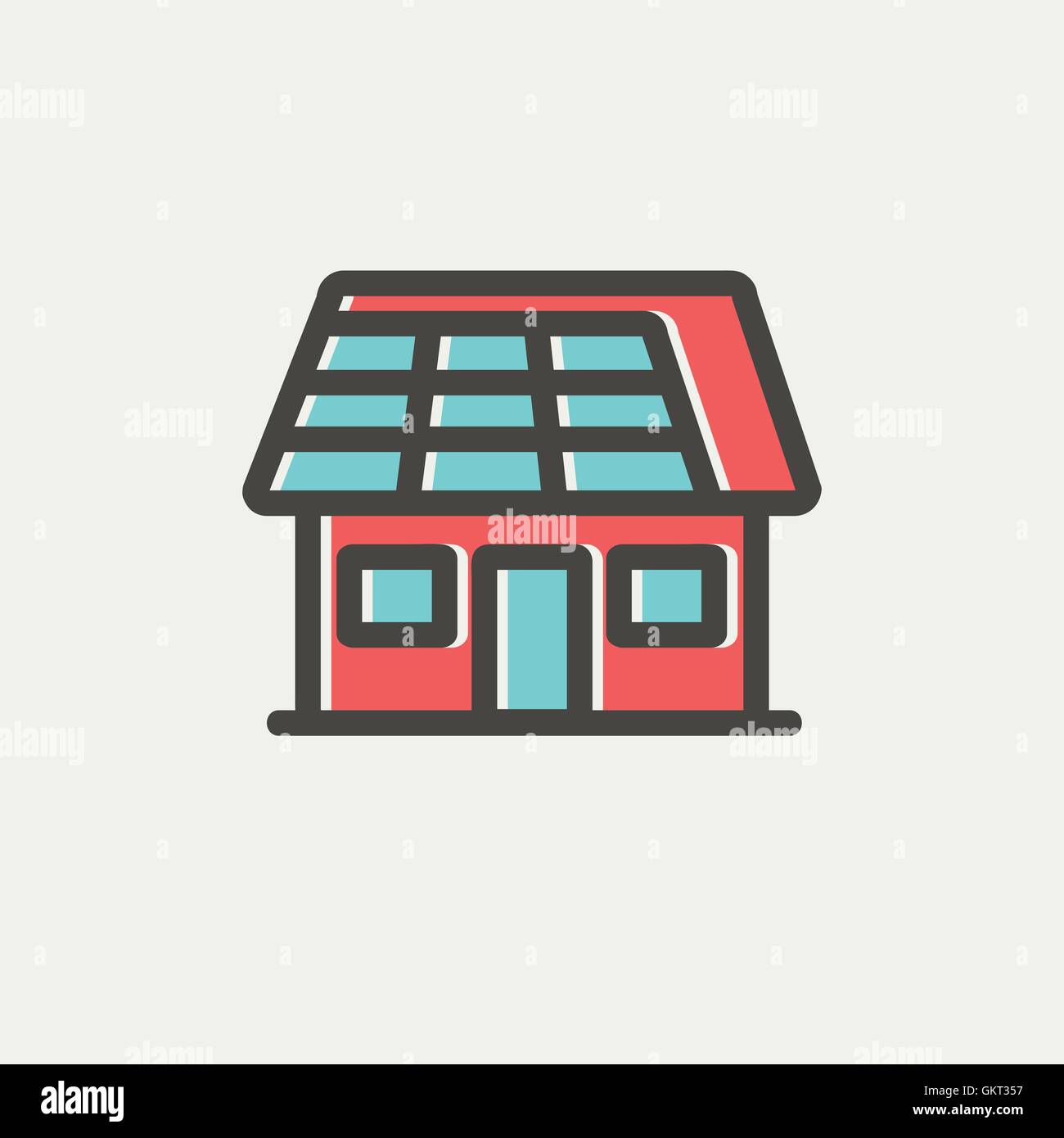 Solar system icon linear hi-res stock photography and images - Alamy