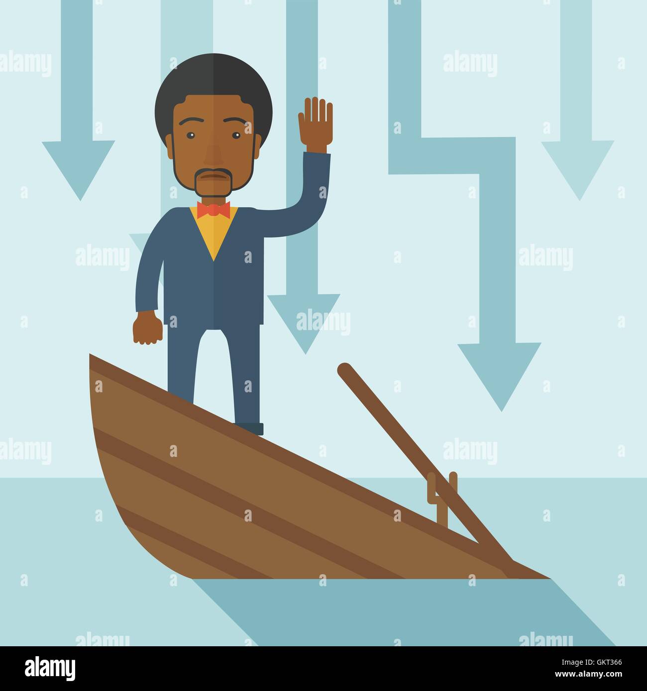 Vector boat sinking Stock Vector Images - Alamy