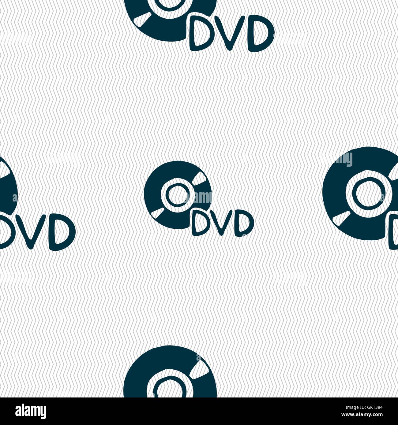 dvd icon sign. Seamless pattern with geometric texture. Vector Stock ...