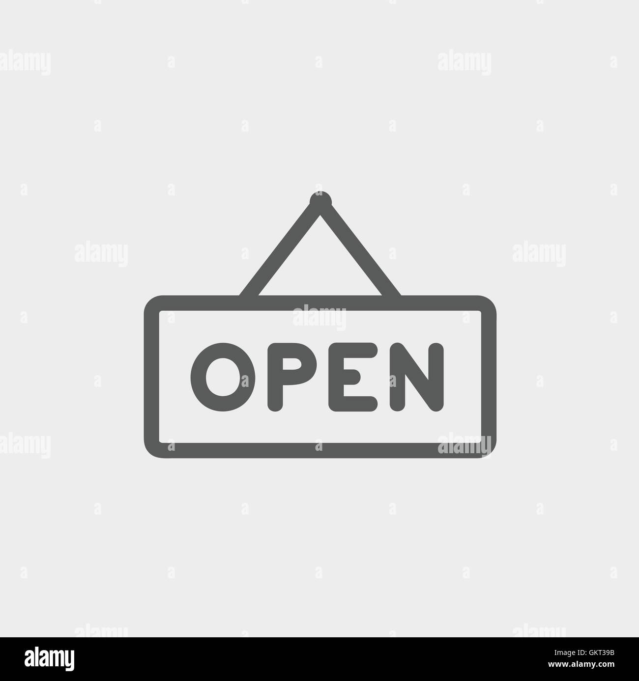 Open sign thin line icon Stock Vector Image & Art - Alamy