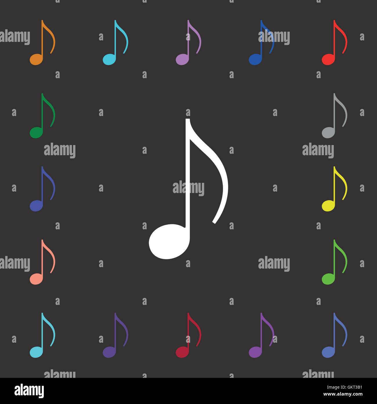 Colorful music note design hi-res stock photography and images - Alamy