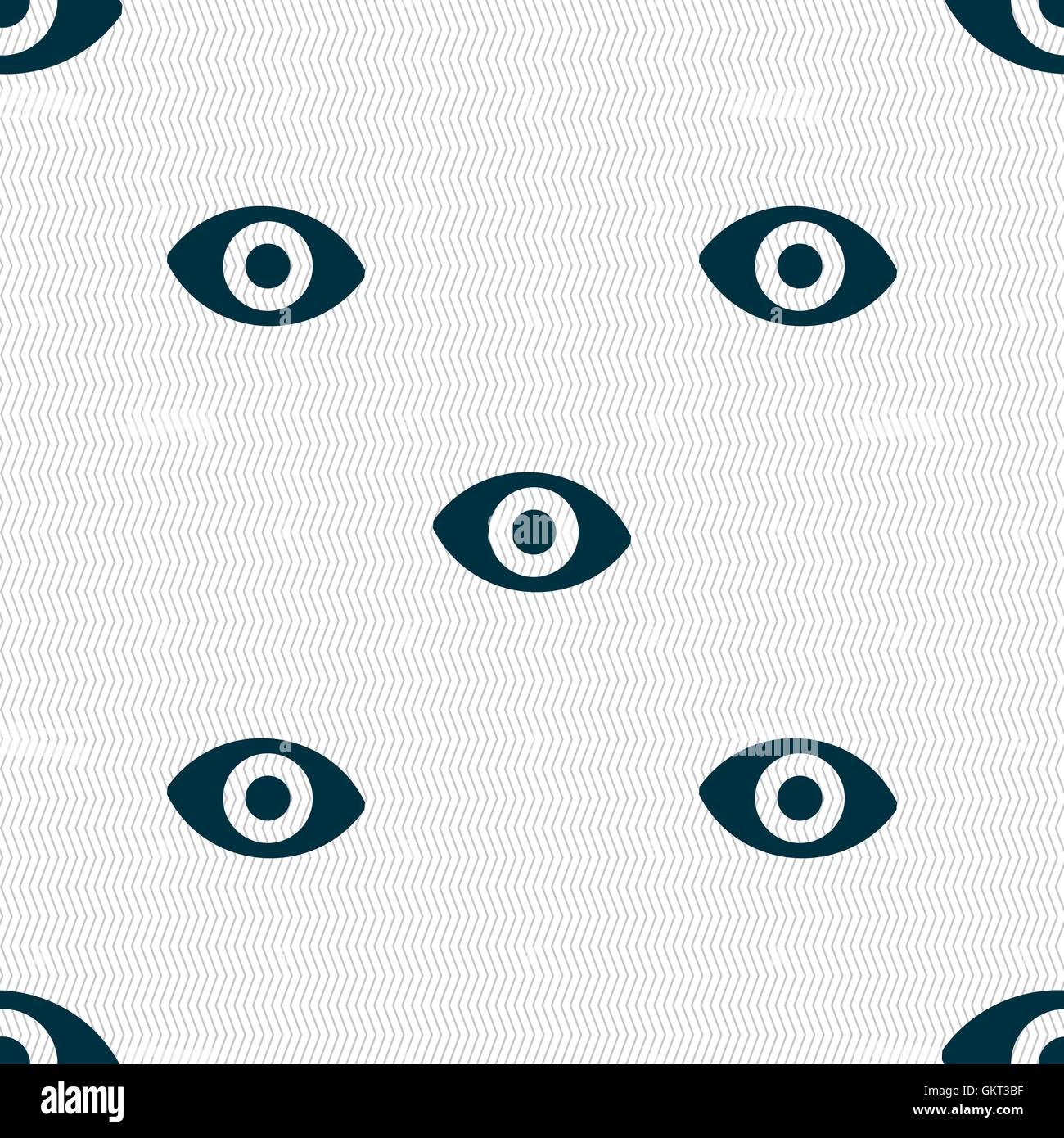 sixth sense, the eye icon sign. Seamless pattern with geometric texture ...