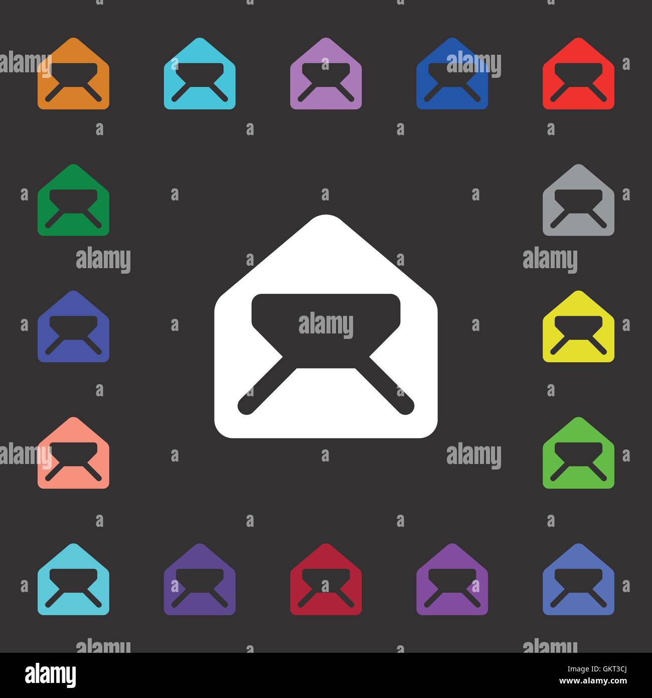 Mail, envelope, letter icon sign. Lots of colorful symbols for your ...
