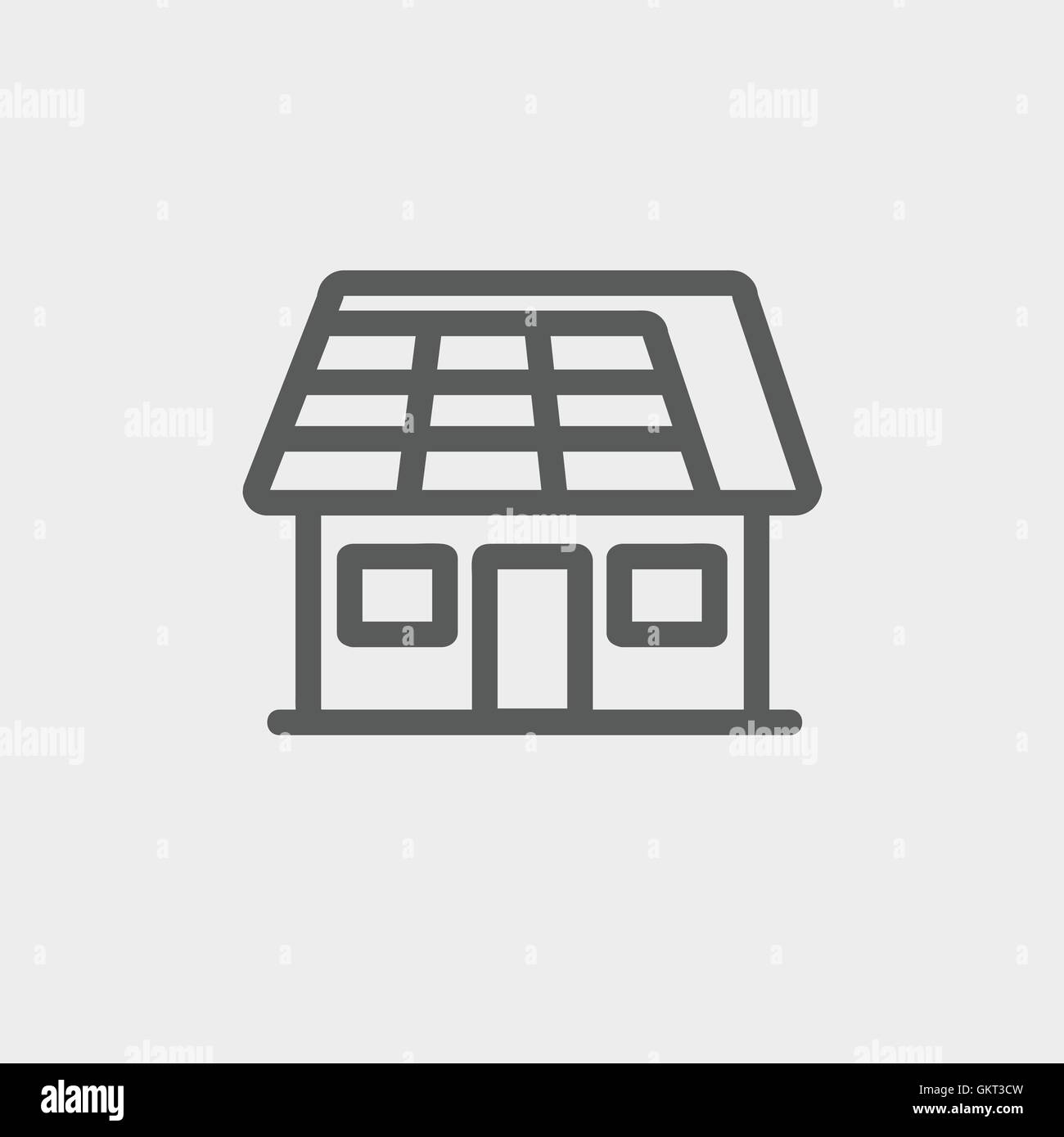 Solar panel thin line Stock Vector Images - Alamy