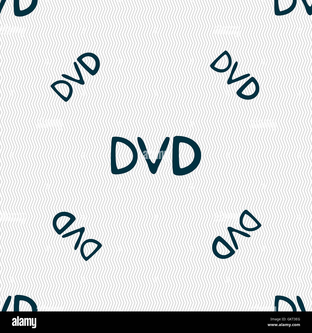 dvd icon sign. Seamless pattern with geometric texture. Vector Stock ...