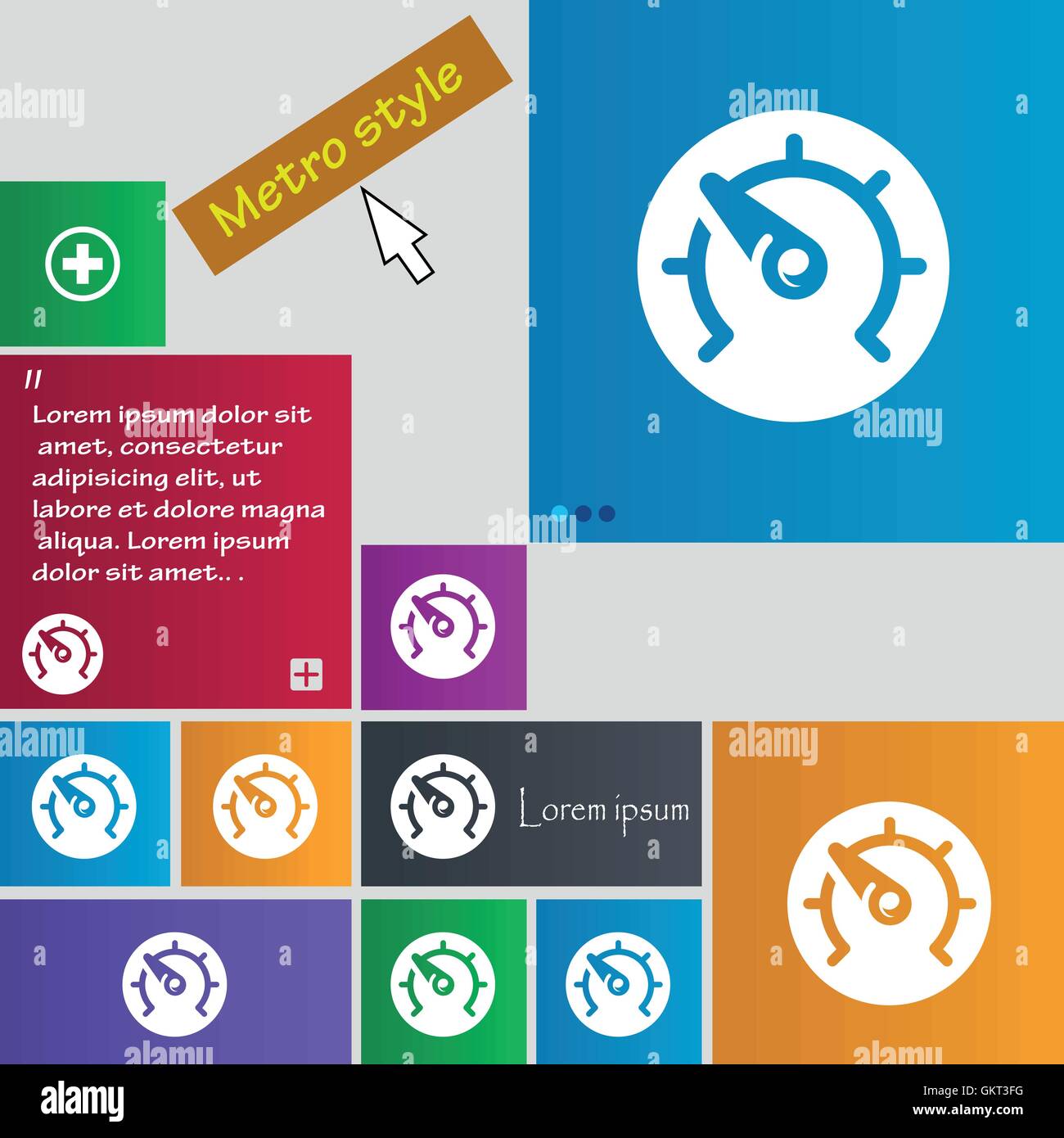 speed, speedometer icon sign. buttons. Modern interface website buttons with cursor pointer ...