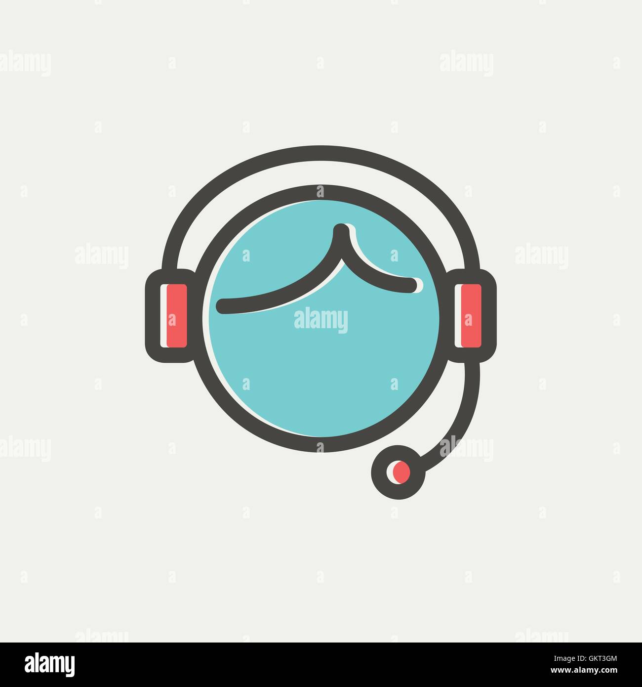 Customer service agent headset phone Stock Vector Images - Alamy