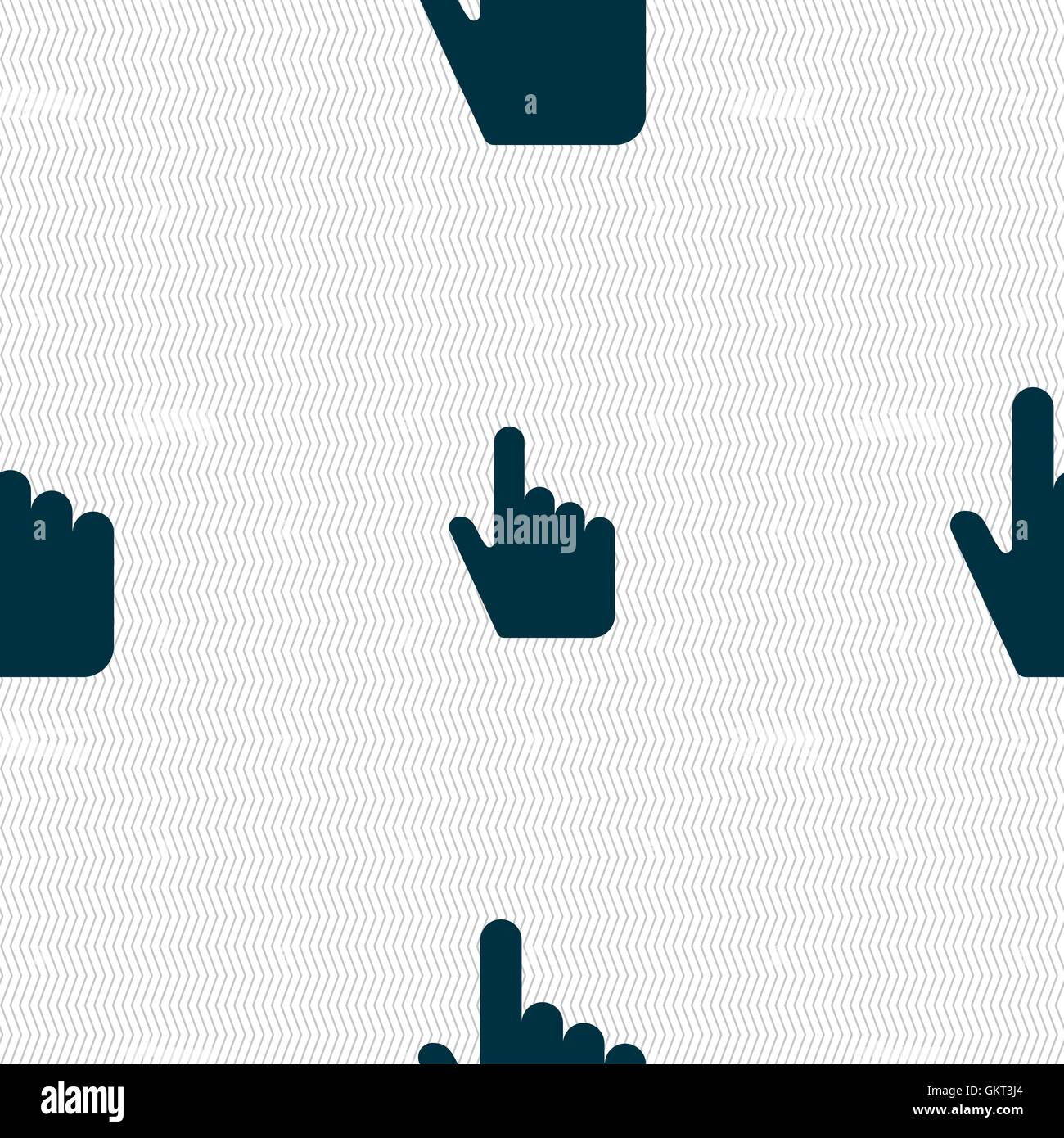 cursor icon sign. Seamless pattern with geometric texture. Vector Stock ...