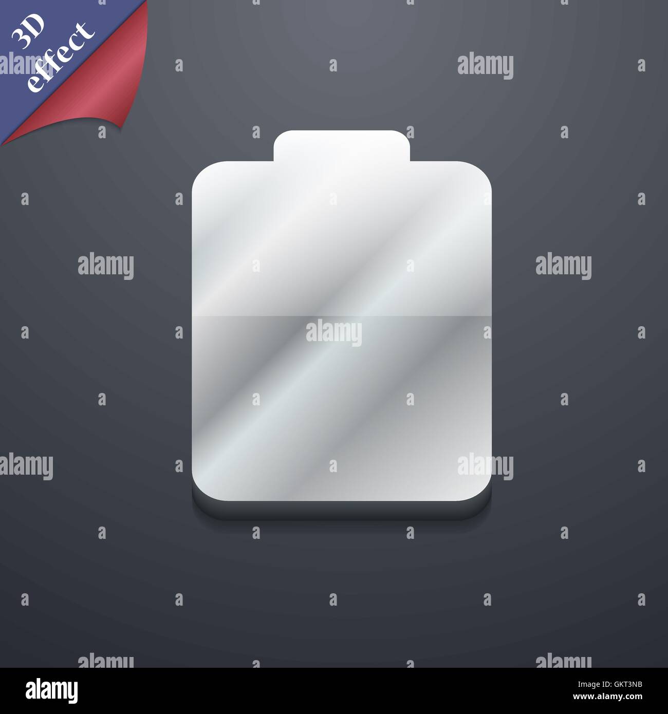 Battery empty, Low electricity icon symbol. 3D style. Trendy, modern ...