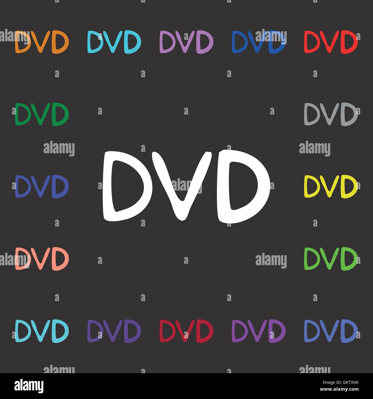 dvd icon sign. Lots of colorful symbols for your design. Vector Stock ...