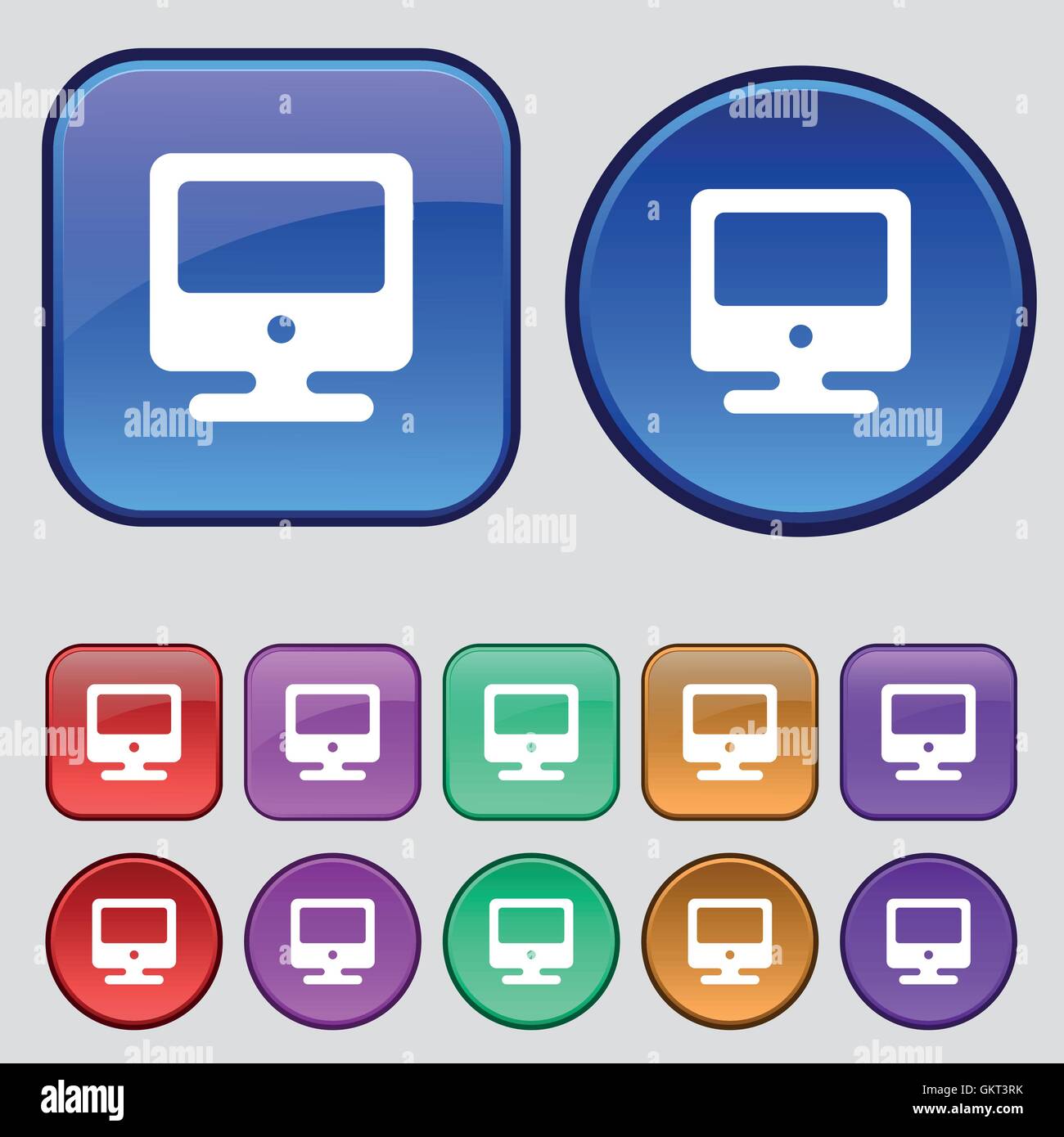 Vintage desktop monitor Stock Vector Images - Alamy