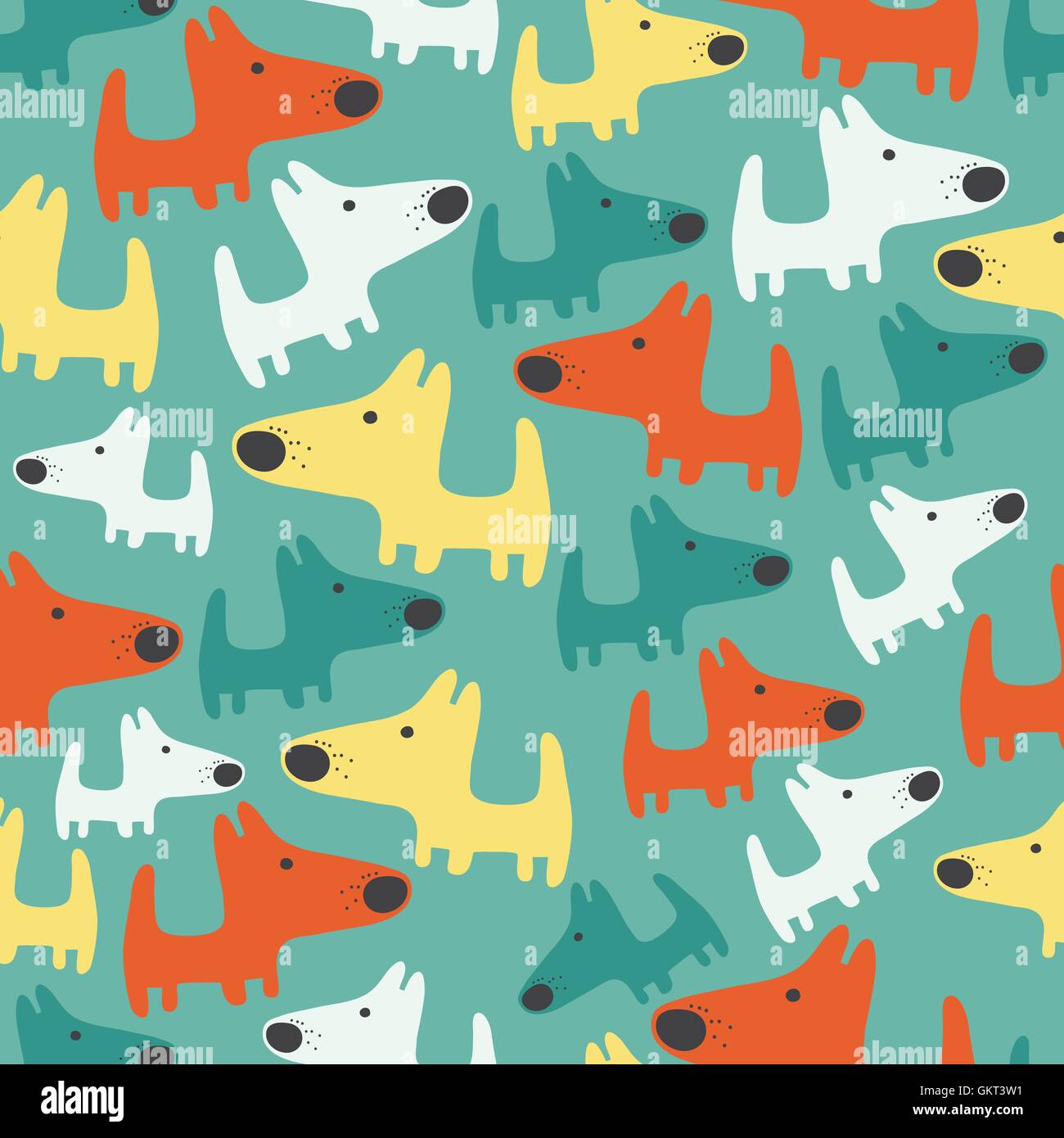seamless pattern with dogs Stock Vector Image & Art - Alamy