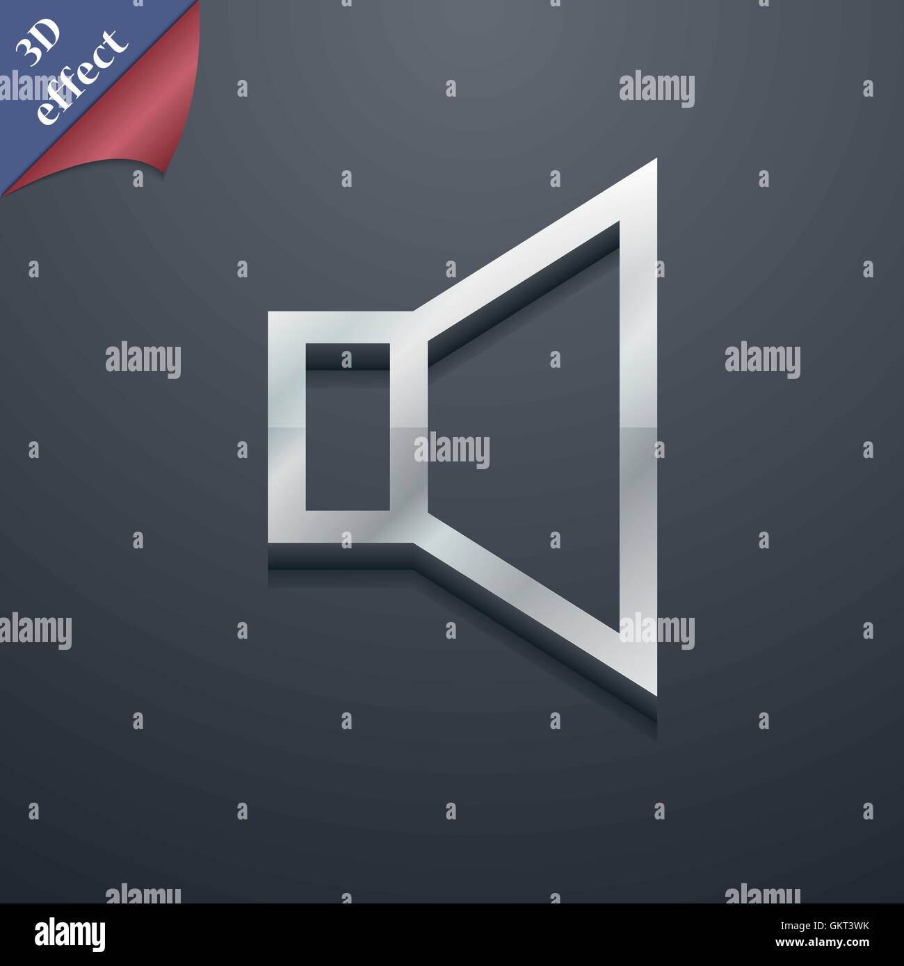 volume, sound icon symbol. 3D style. Trendy, modern design with space ...