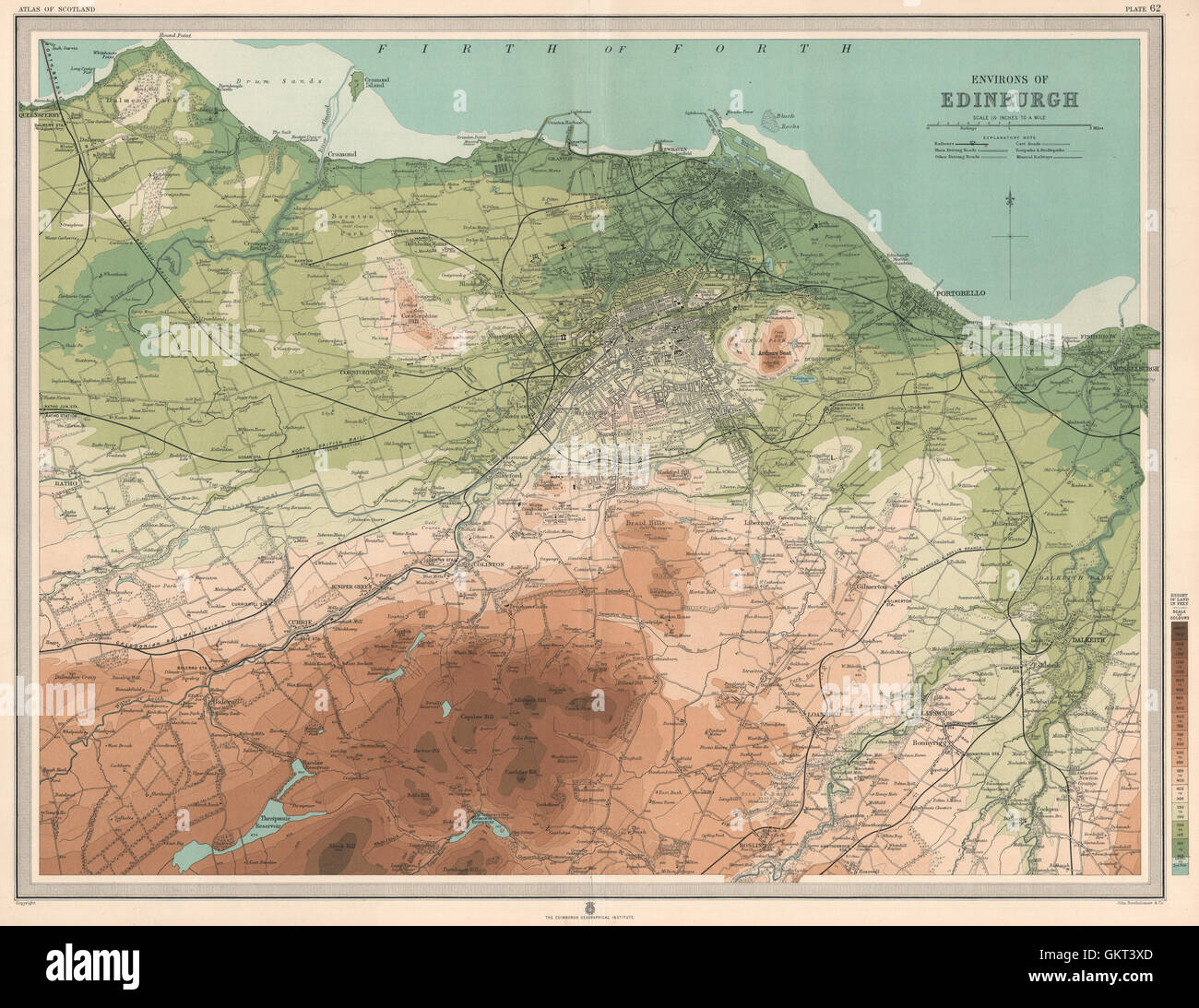 Midlothian map hi-res stock photography and images - Alamy