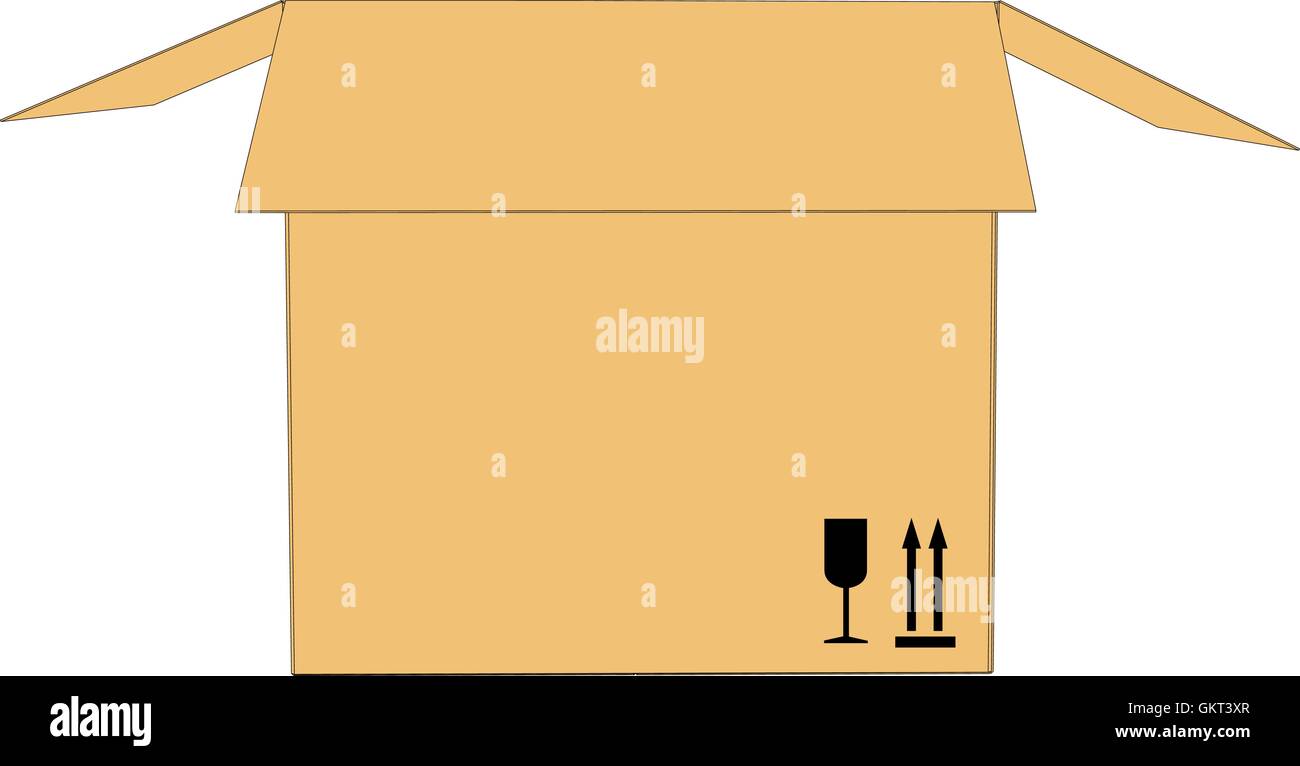 Open cardboard box. Vector illustration Stock Vector Image & Art - Alamy