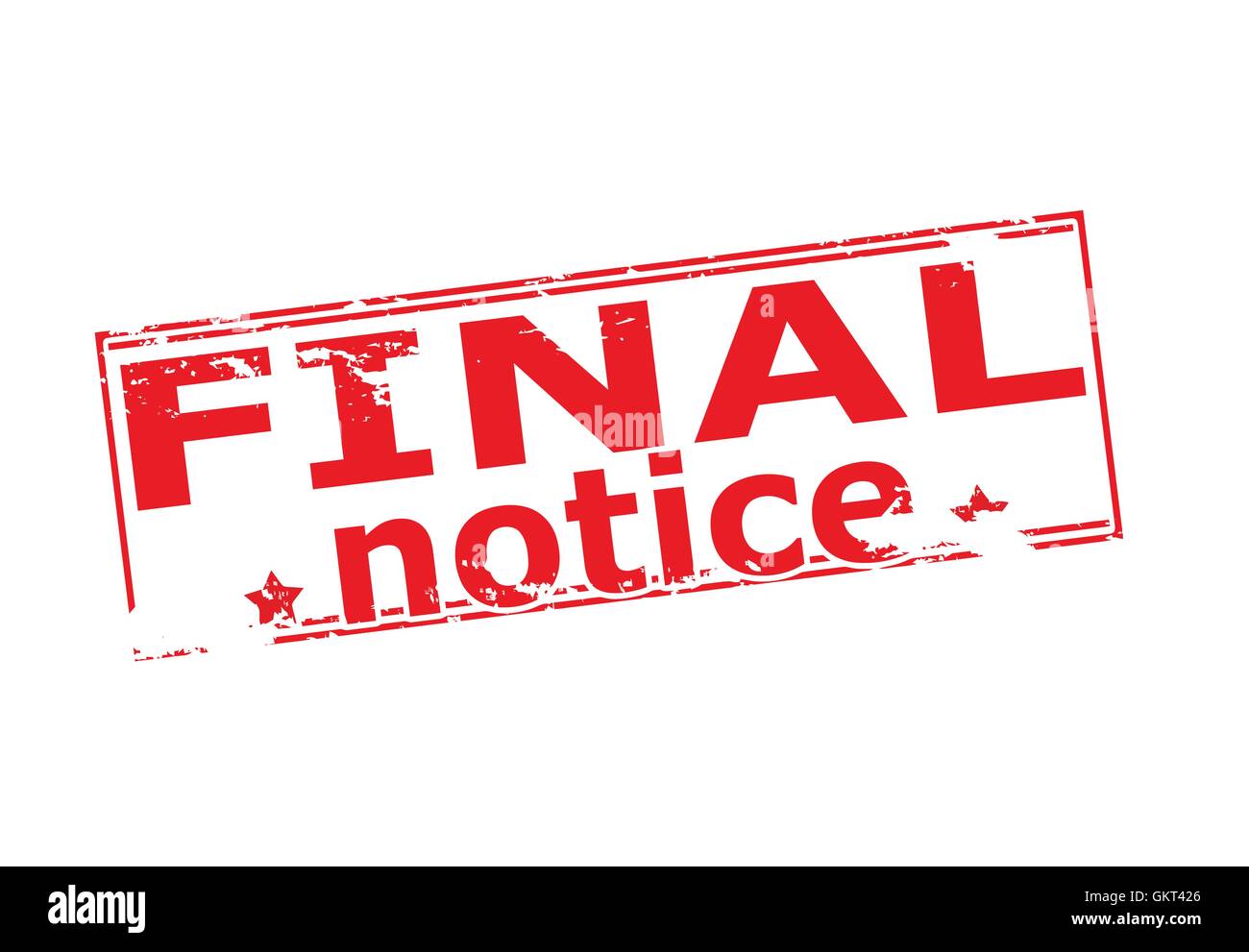 Final notice red grunge Cut Out Stock Images & Pictures - Alamy