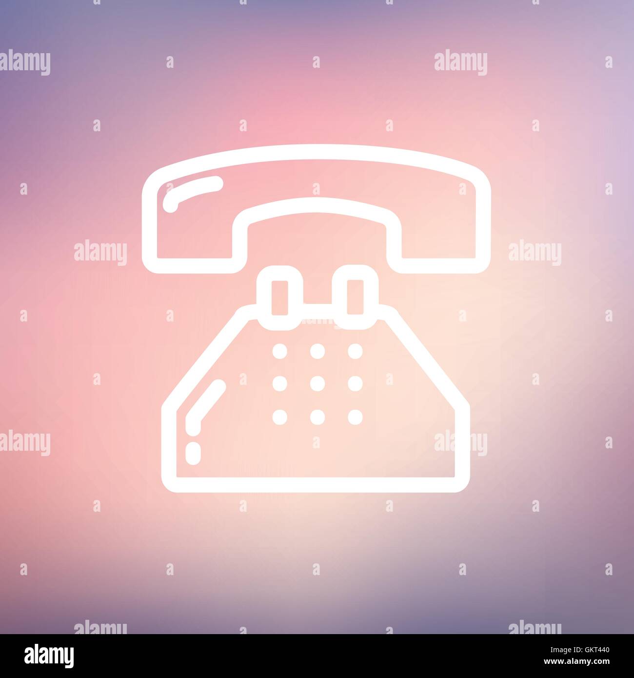 Telephone thin line icon Stock Vector Image & Art - Alamy