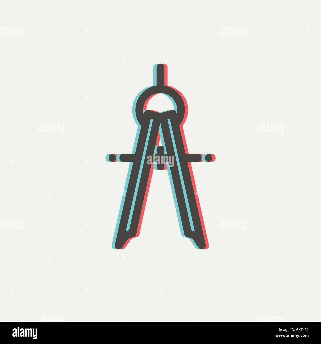 Compass thin line icon hi-res stock photography and images - Alamy