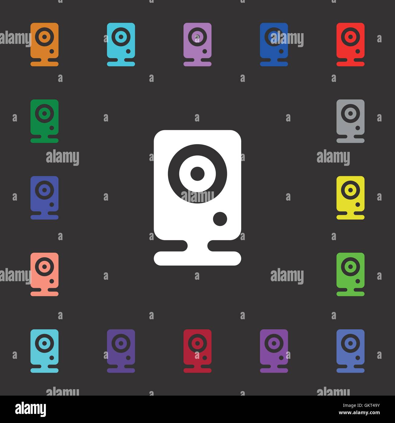 Web cam icon sign. Lots of colorful symbols for your design. Vector ...