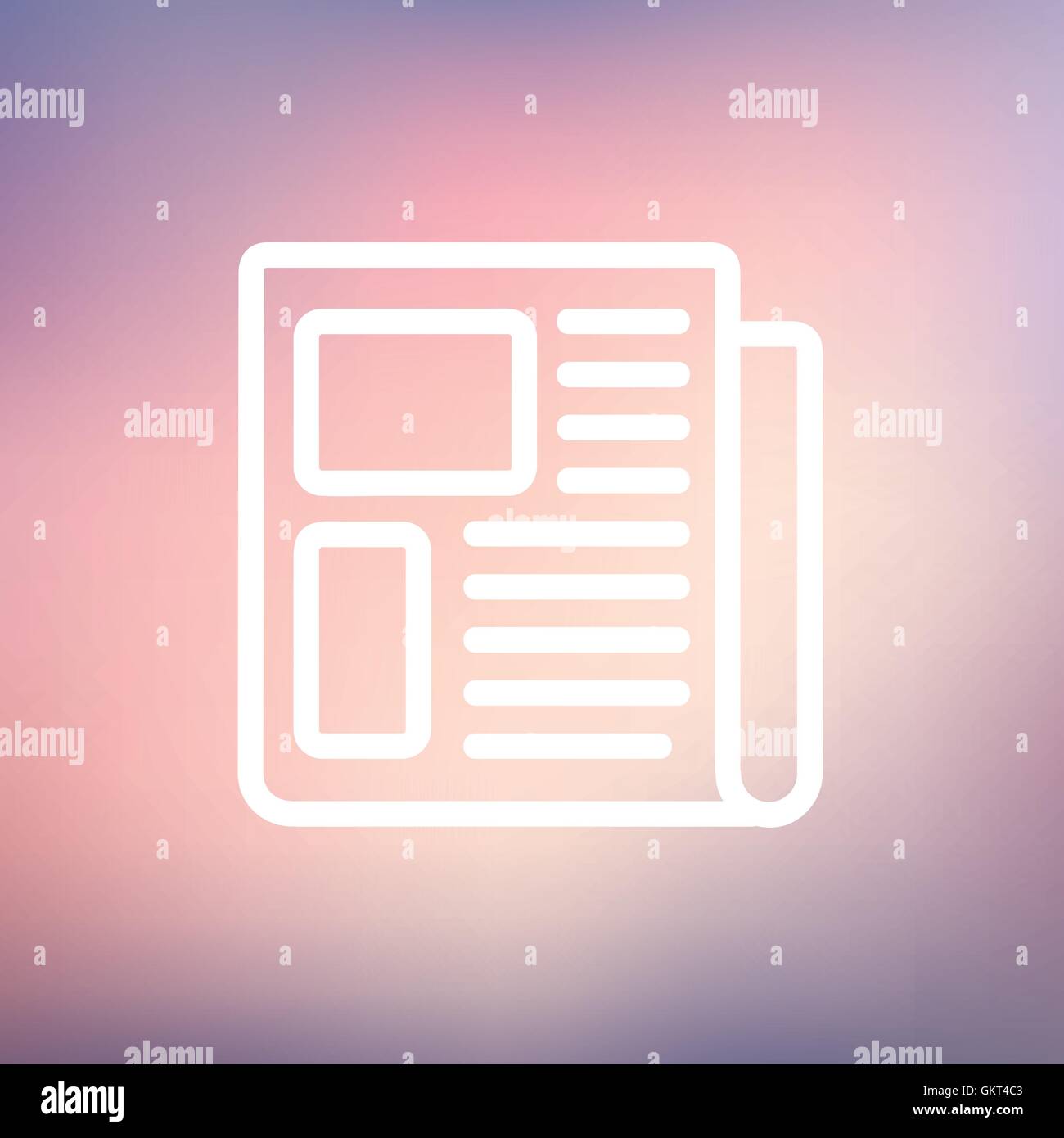 Newspaper thin line icon Stock Vector Image & Art - Alamy
