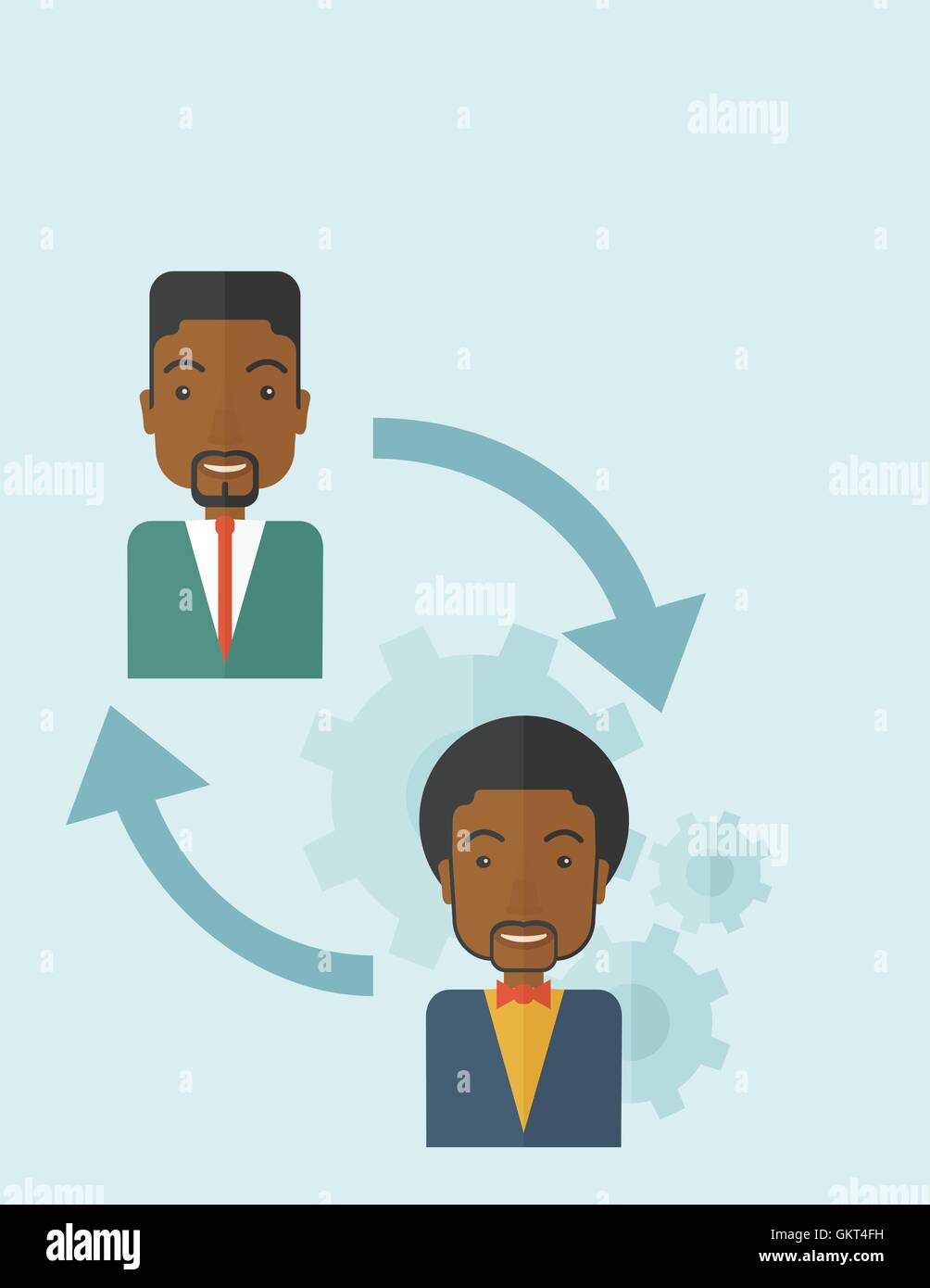 Two business men in Stock Vector Images - Alamy