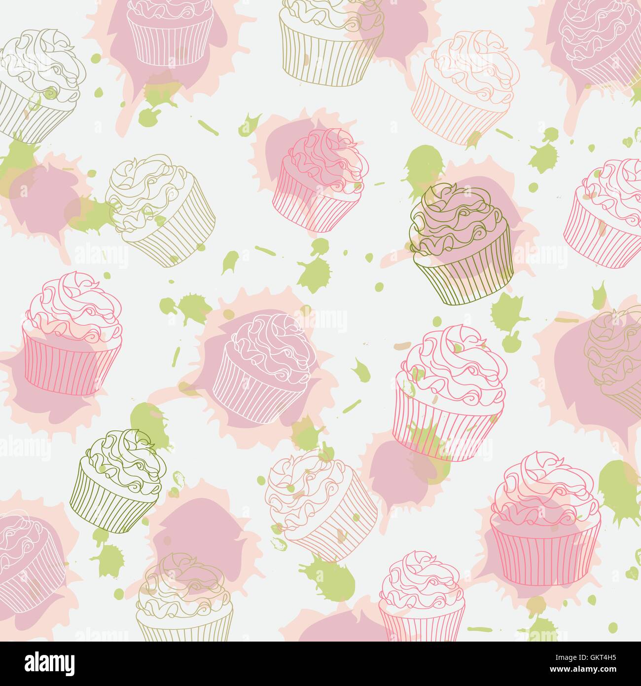 Cupcake patterns Stock Vector Images - Alamy