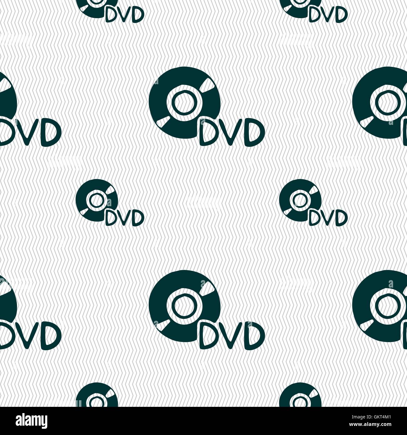 dvd icon sign. Seamless pattern with geometric texture. Vector Stock ...