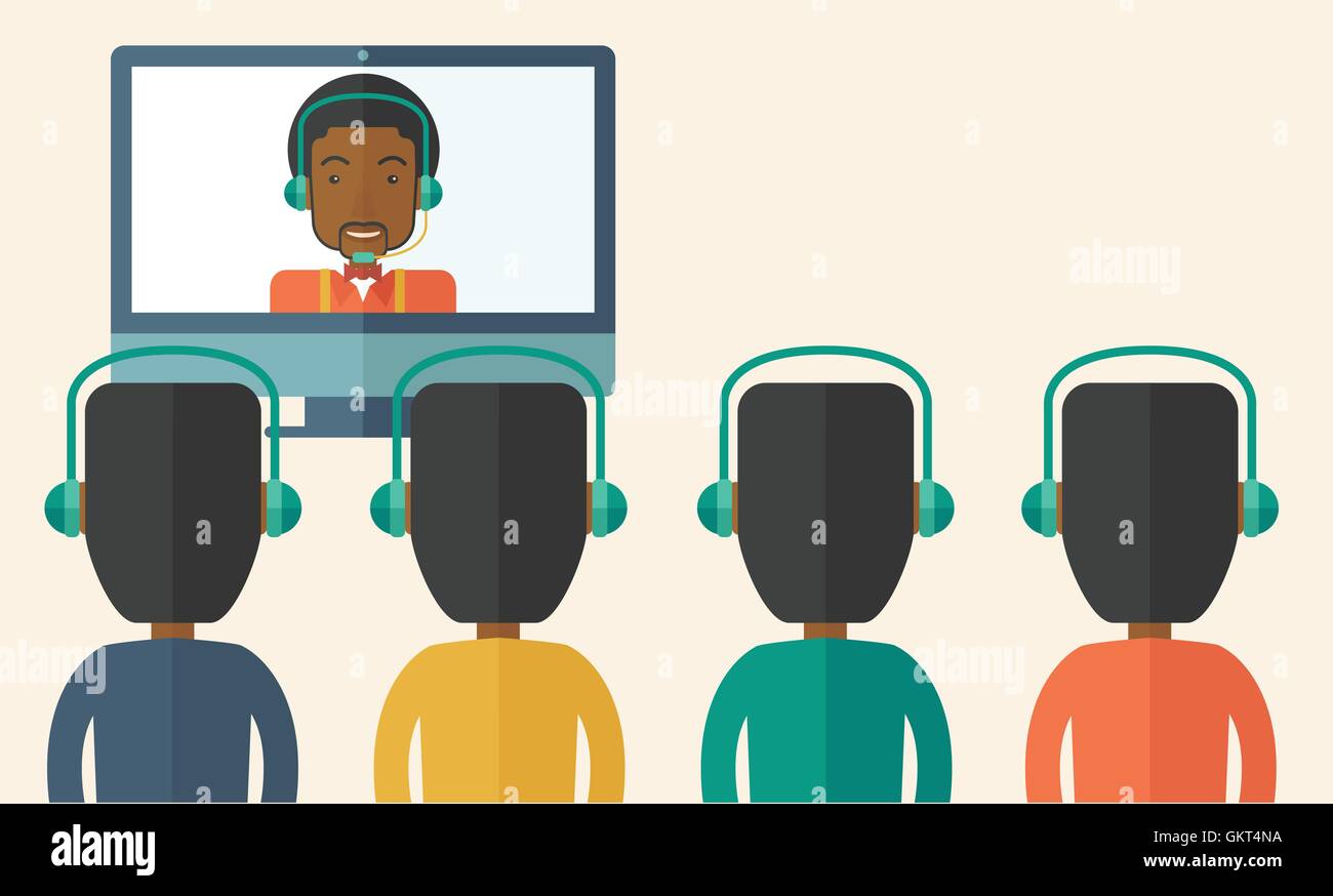 African american group employees Stock Vector Images - Alamy