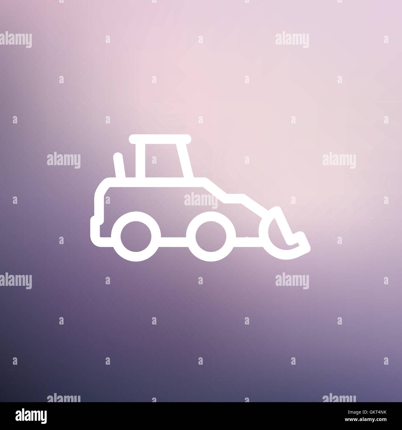 Bulldozer simple line icon Stock Vector Images - Alamy