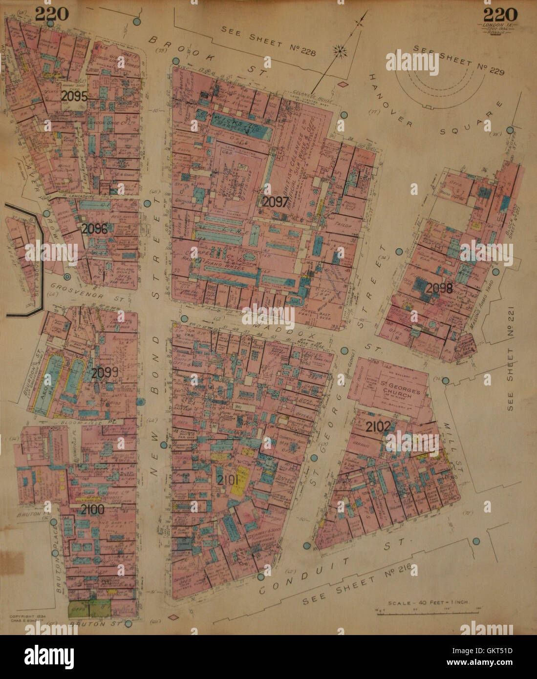 Goad map new bond street hi-res stock photography and images - Alamy